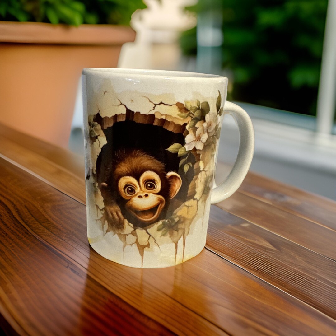 Monkey Coffee Mug - Etsy