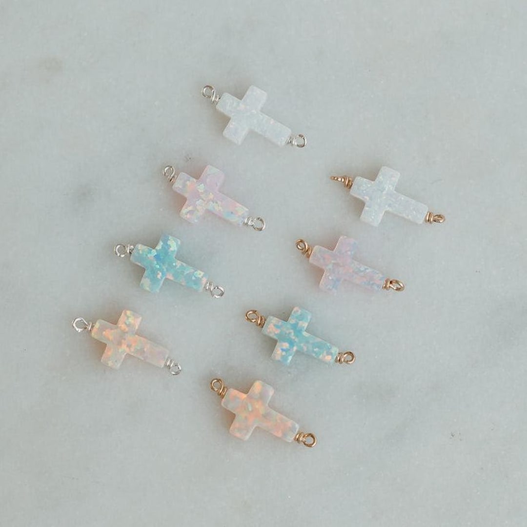NEW COLORS! Opal CROSS Connectors - Etsy