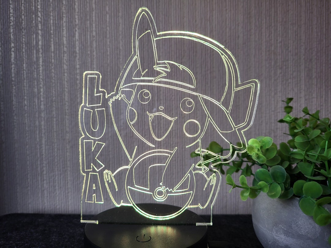 Led Lamp, Bedroom Lamp, Inspired by Pokemon, Home Decor, Personalized ...