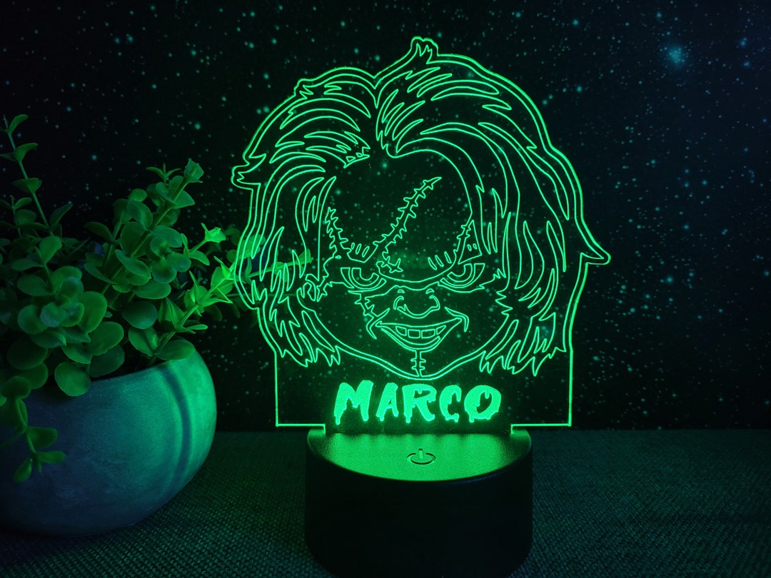 Led Lamp Bedroom Lamp Inspired by Chucky Halloween Chucky - Etsy