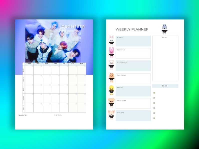 Stray Kids ROCKSTAR Planner SKZ Planner Digital Download Undated Daily ...