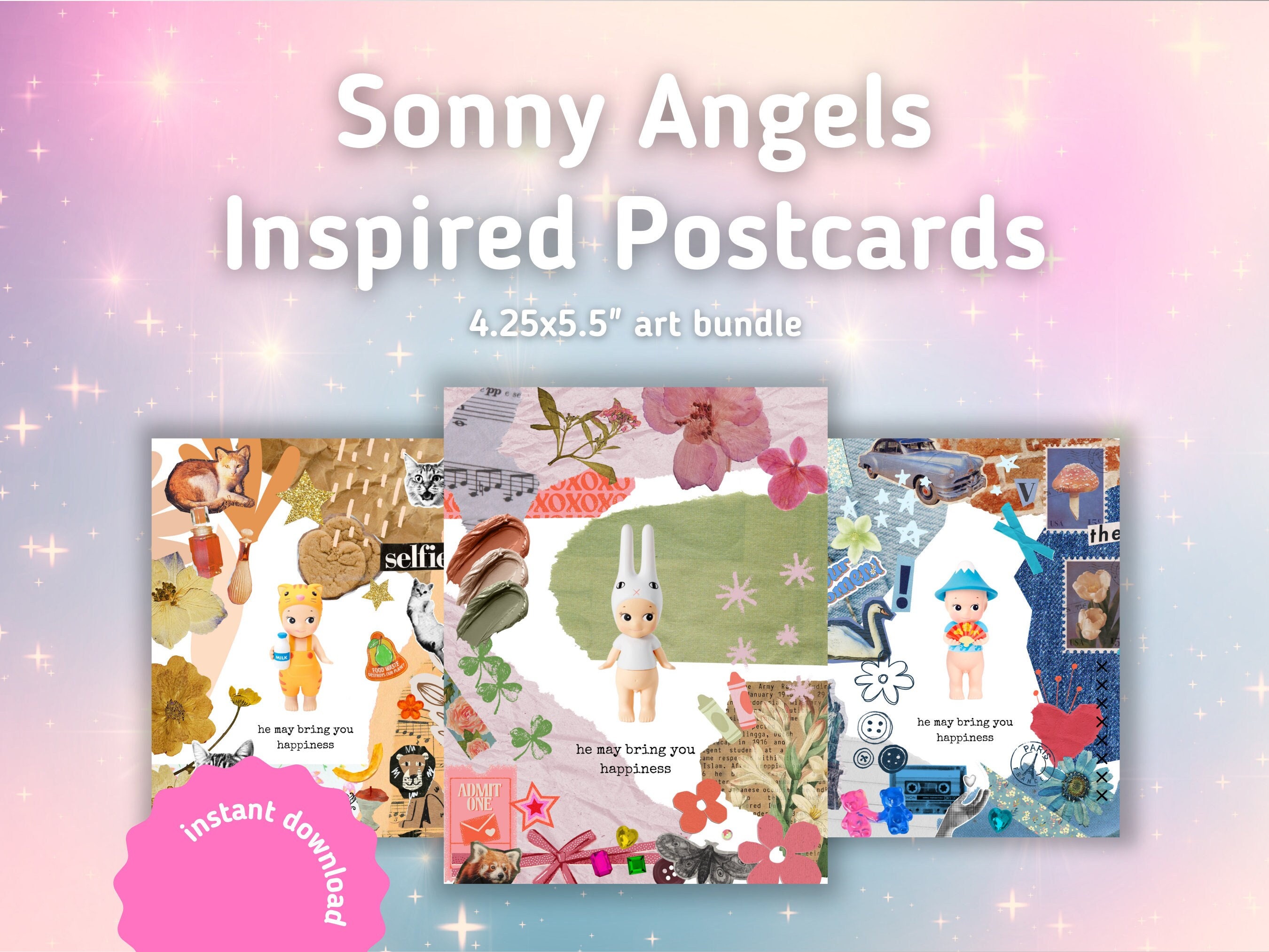 Sonny Angels Inspired Postcards | Sonny Angel Wall Art | Sonny Angel ...