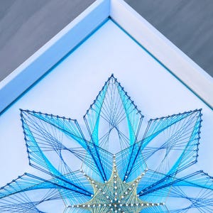 Christmas Gift. String Art. White and Blue Mandala. Mandala String Art. - Etsy