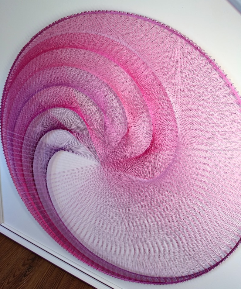 String Art, Pink Mandala, Spiral Mandala, String Art Artist, String ...