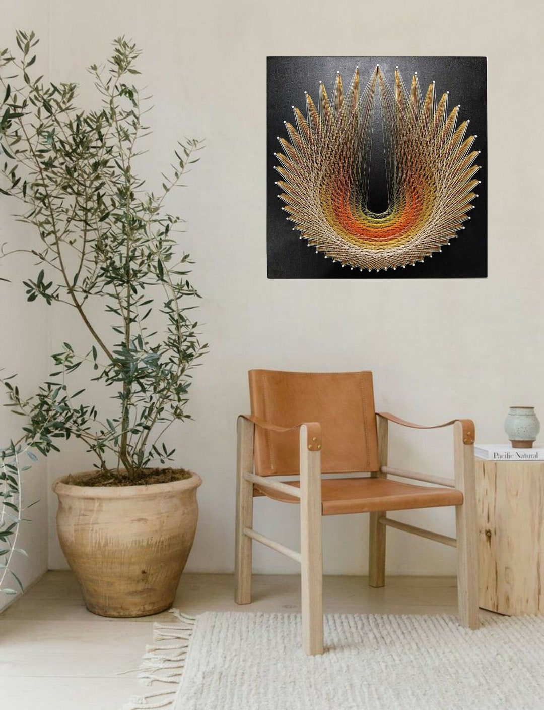 String Art. Contemporary Art Handmade. Geometric String Art . Abstract ...