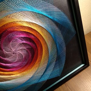 Mandala String-art "rainbow Spiral". Sacred Geometry. Colorful Spiral ...