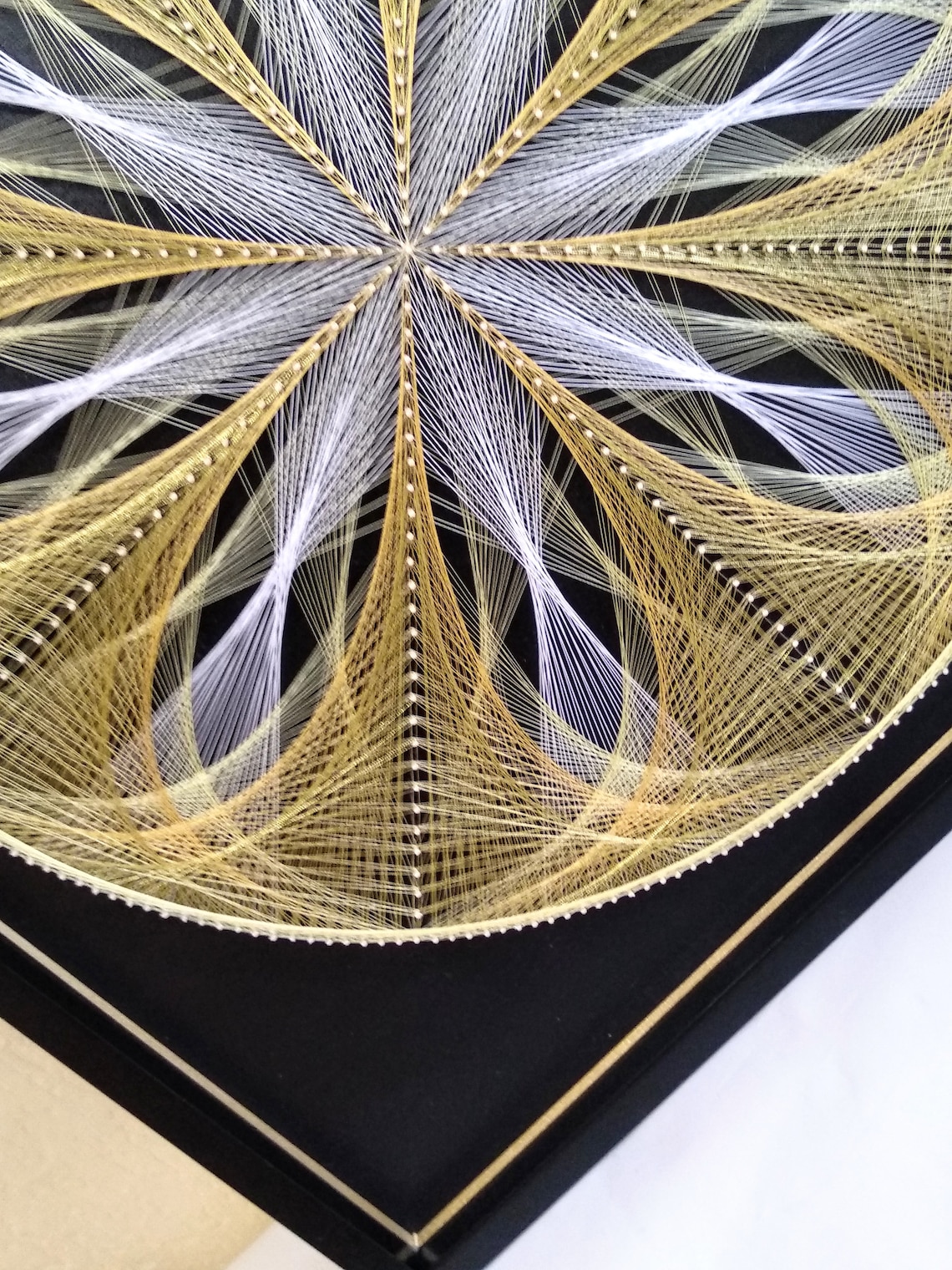 String Art. Mandala String Art. 3d Geometric. Gold Mandala. - Etsy