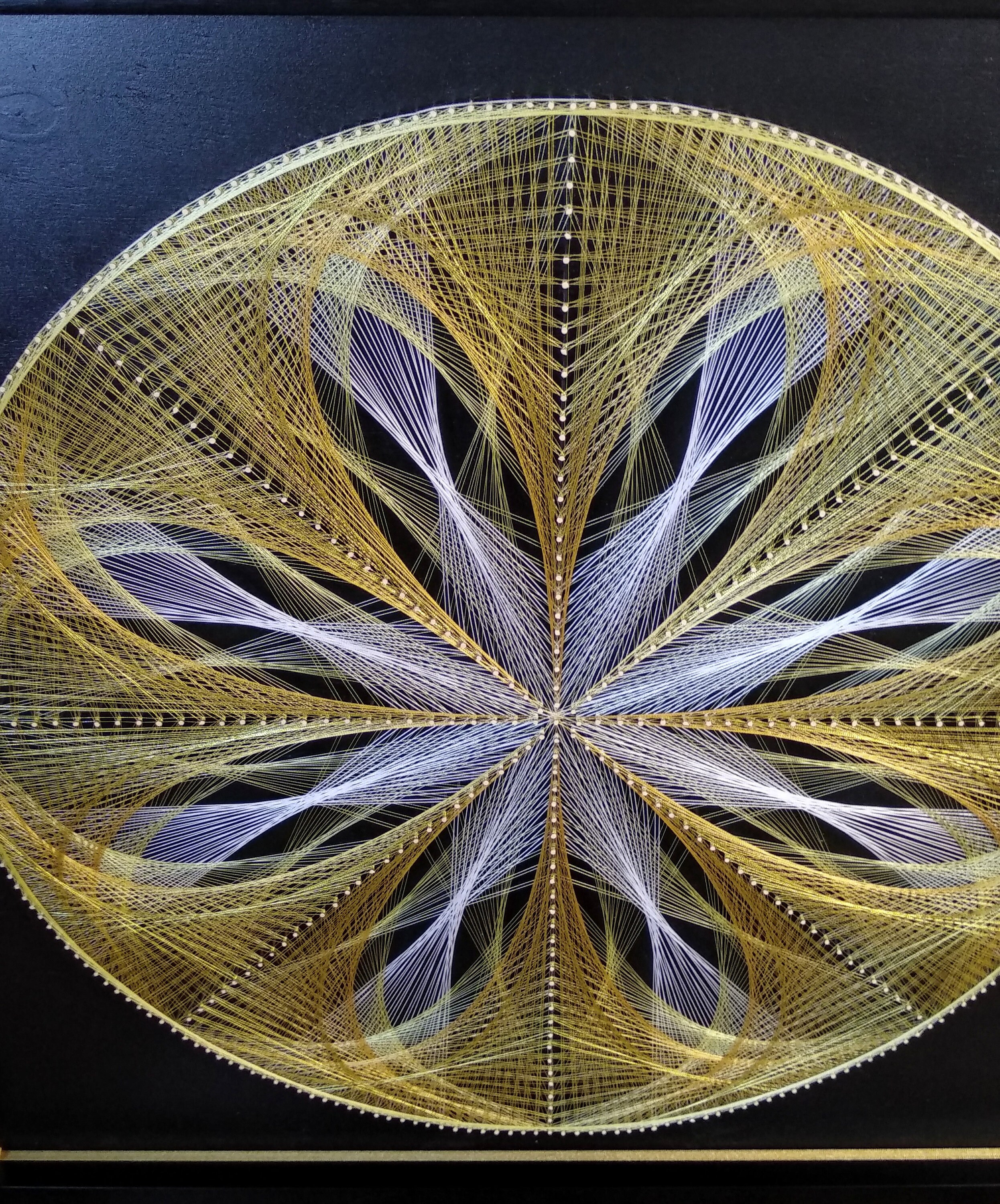 String Art. Mandala String Art. 3d Geometric. Gold Mandala. Geometric Painting. Сontemporary Art ...