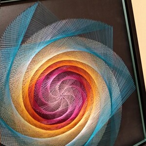 Mandala String-art "rainbow Spiral". Sacred Geometry. Colorful Spiral ...