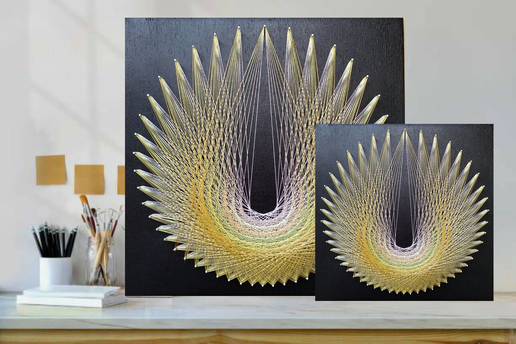 String Art. Mandala String Art. 3d Geometric. - Etsy