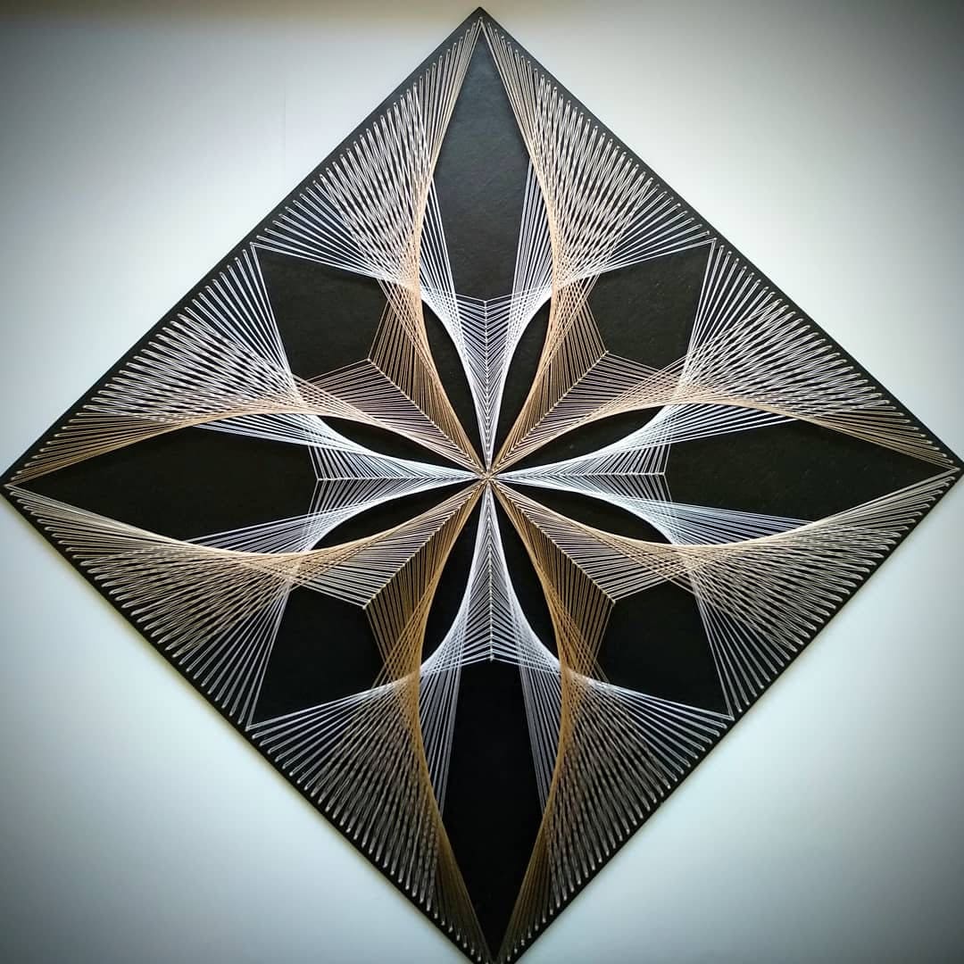 String Art Mandala " Manifesting Your Desires". 3d String Art. String ...