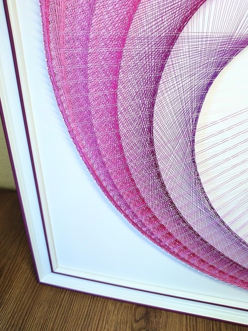String Art, Pink Mandala, Spiral Mandala, String Art Artist, String ...