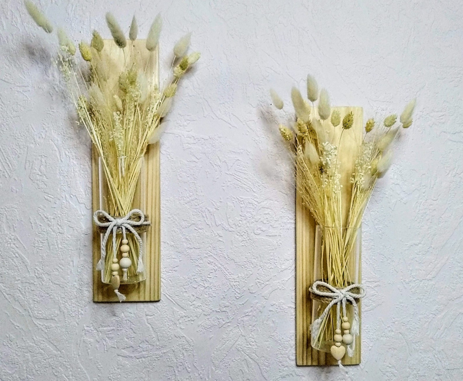 Rustic Wood Farmhouse Sconces, Wood Wall Sconces, Vases for Flowers ...