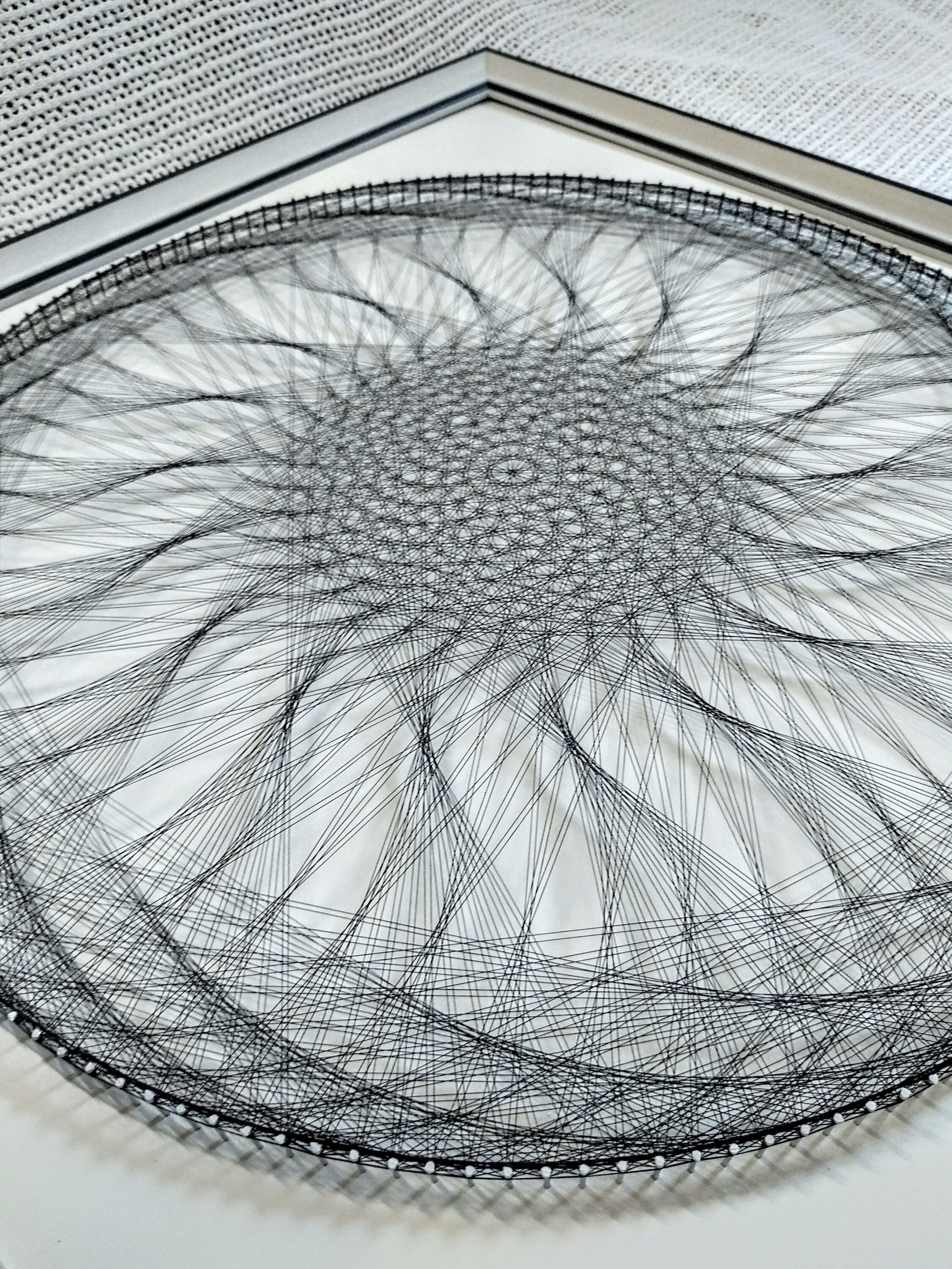 String Art. Mandala String Art. 3d Geometric. Black and White - Etsy