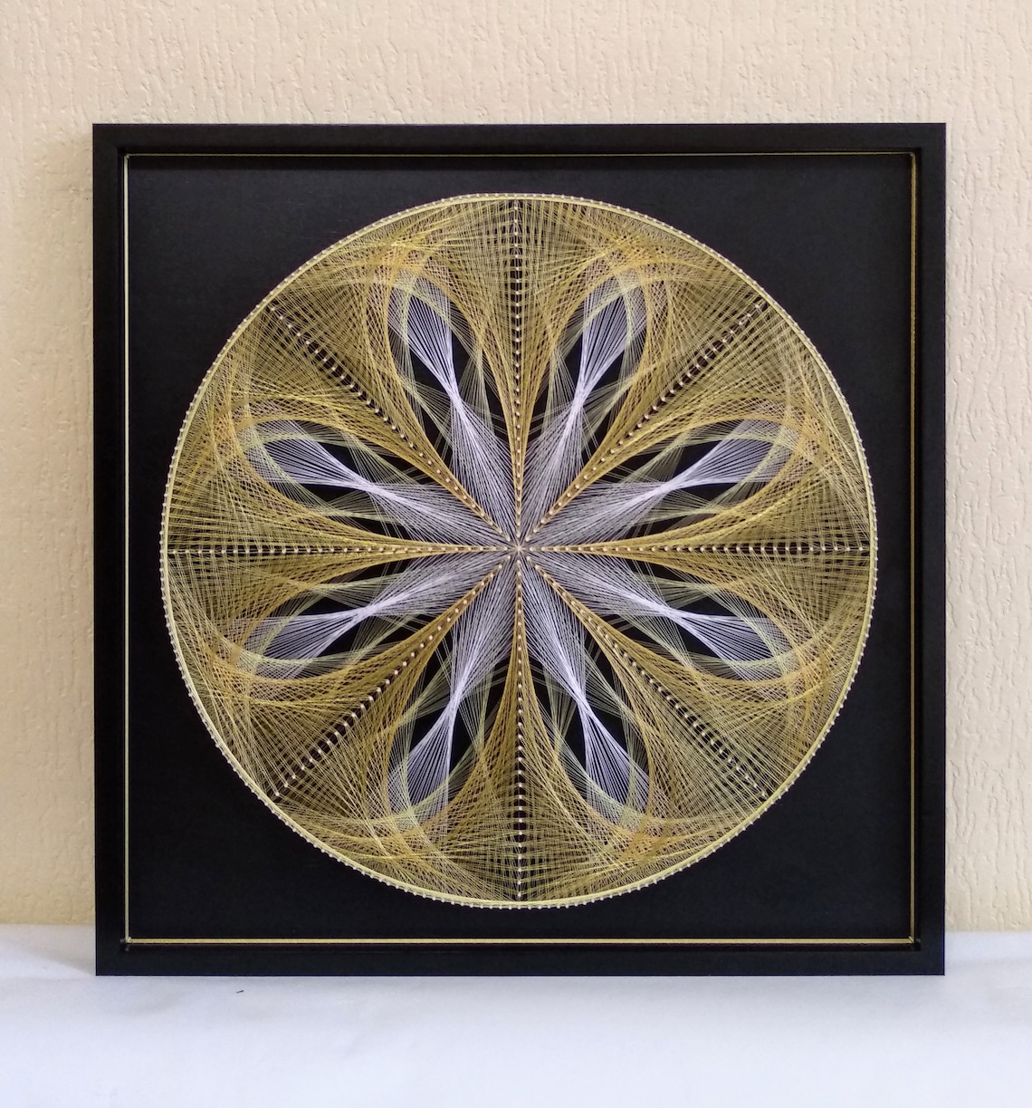 String Art. Mandala String Art. 3d Geometric. Gold Mandala. - Etsy