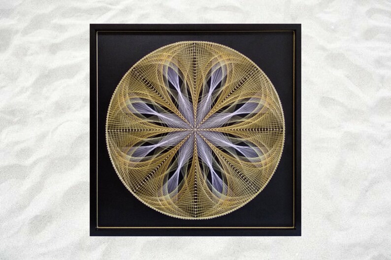 String Art. Mandala String Art. 3d Geometric. Gold Mandala. - Etsy