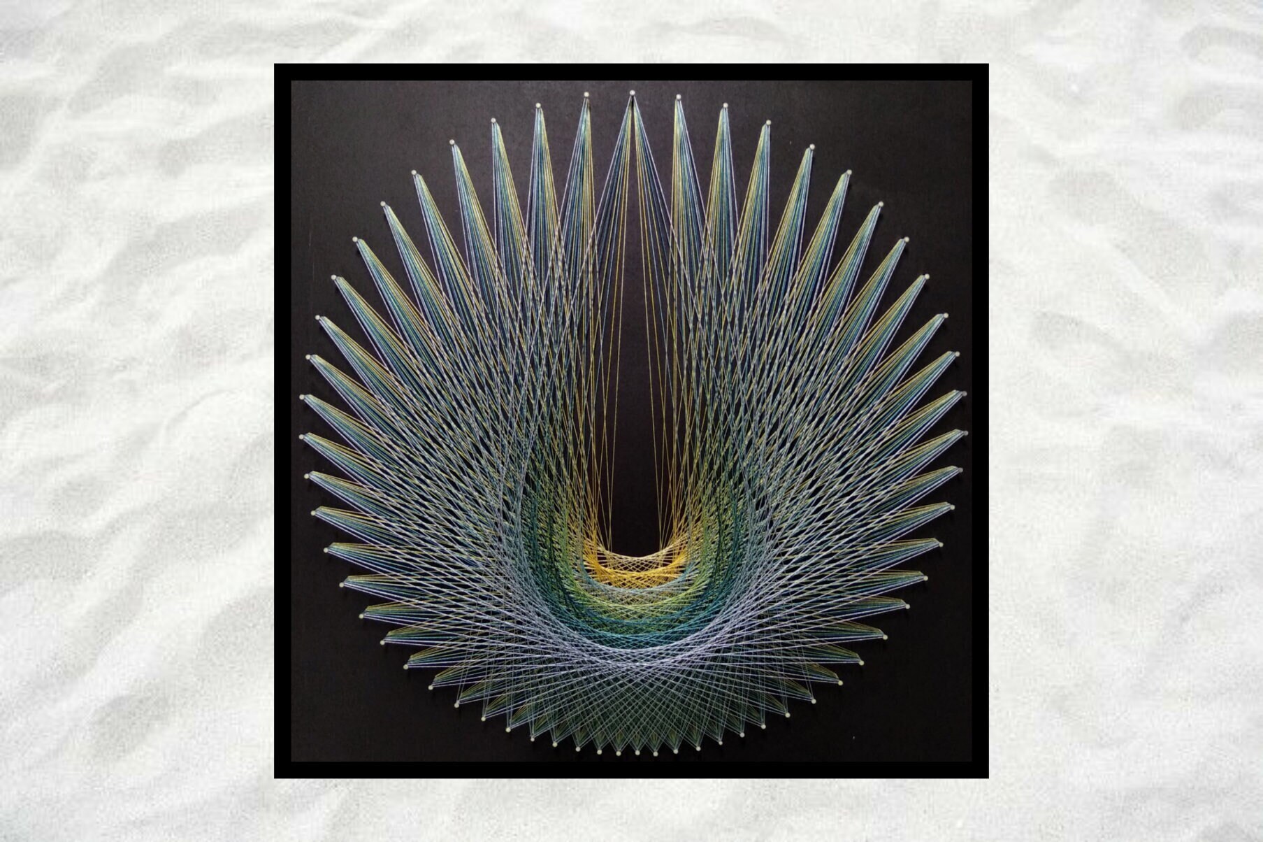 String Art. Contemporary Art Handmade. Geometric String Art . Abstract ...