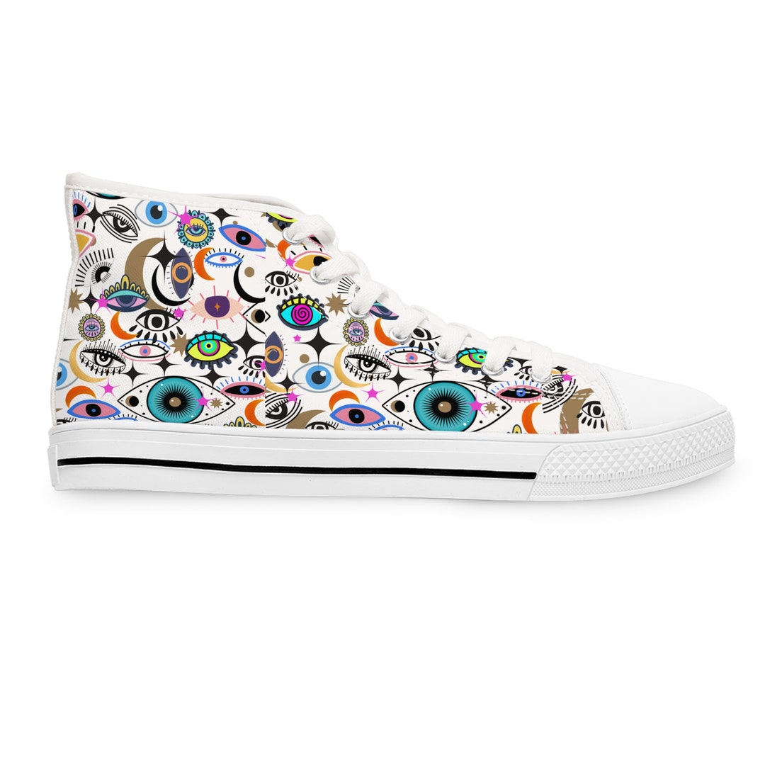Women's High Top 'eyes Among Us' Sneakers - Etsy