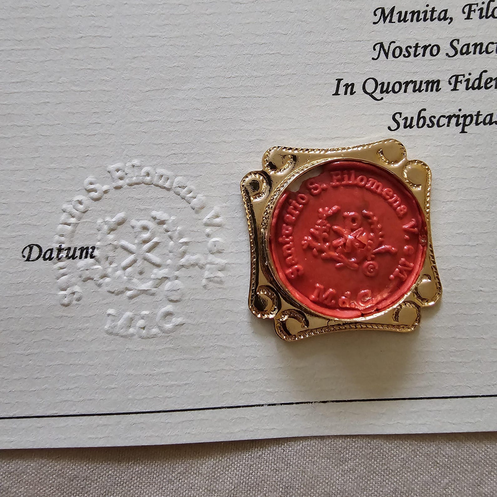 Relic Relic Reliquia Santa Filomena Filumenae 2 Class - Etsy