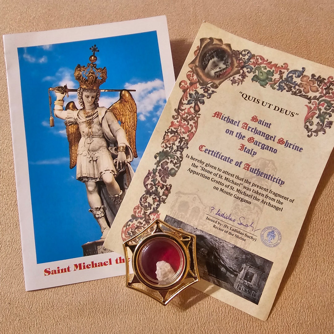 Relic Relic Michael Archangel Gargano Reliquary - Etsy