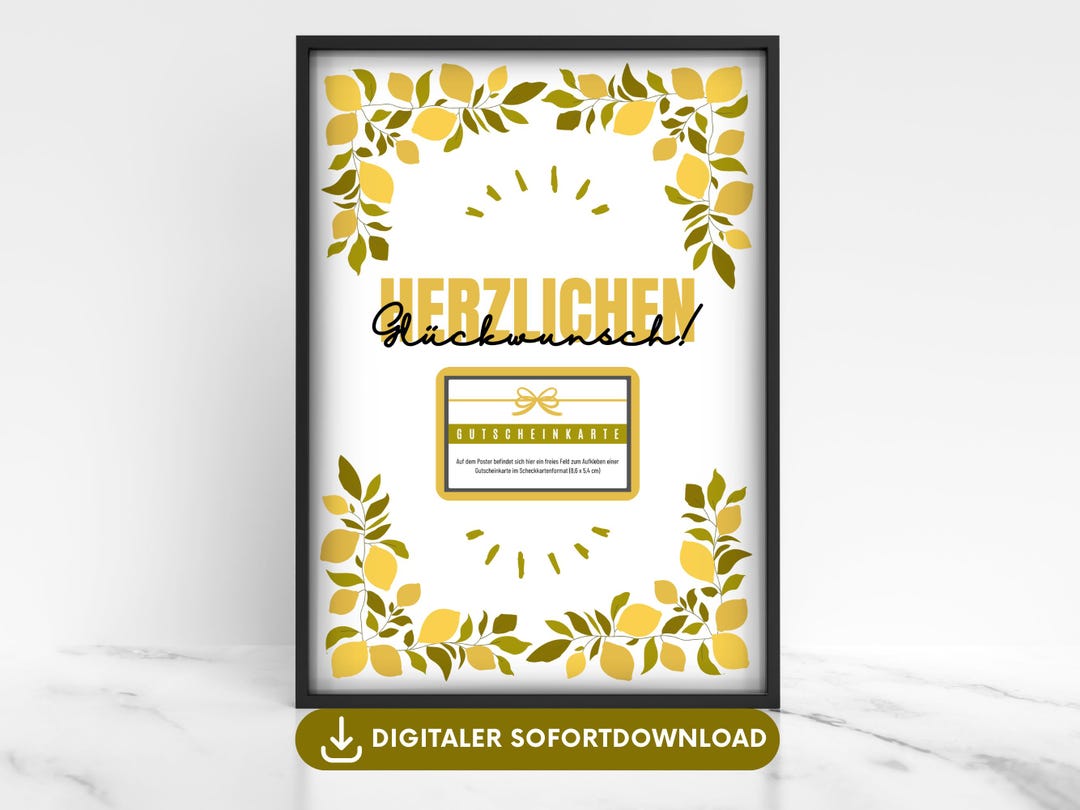 Birthday Voucher Poster With Birthday Wishes and Lemon Motif, Plus ...