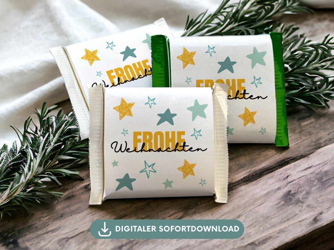 Chocolate Banderoles With Stars as a Gift for the Christmas Party ...