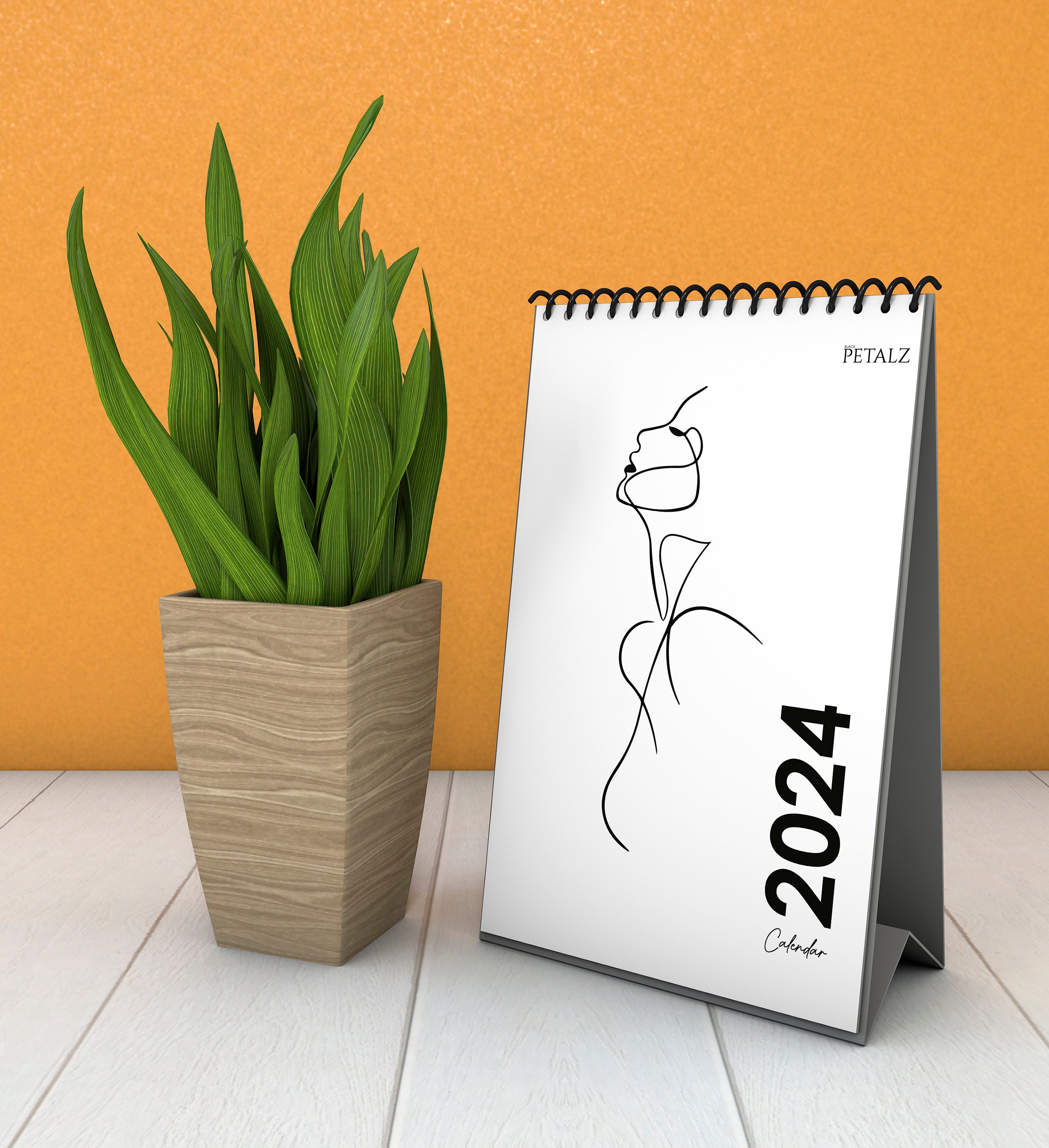 Minimalist Woman Line Art Calendar 2024 Calendar, A4, Digital Prints ...