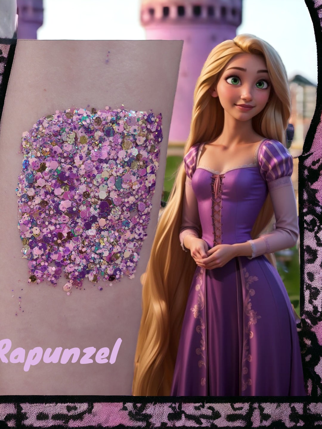 Rapunzel Body and Hair Glitter Gel Mix With Purple and Pink Glitter in ...