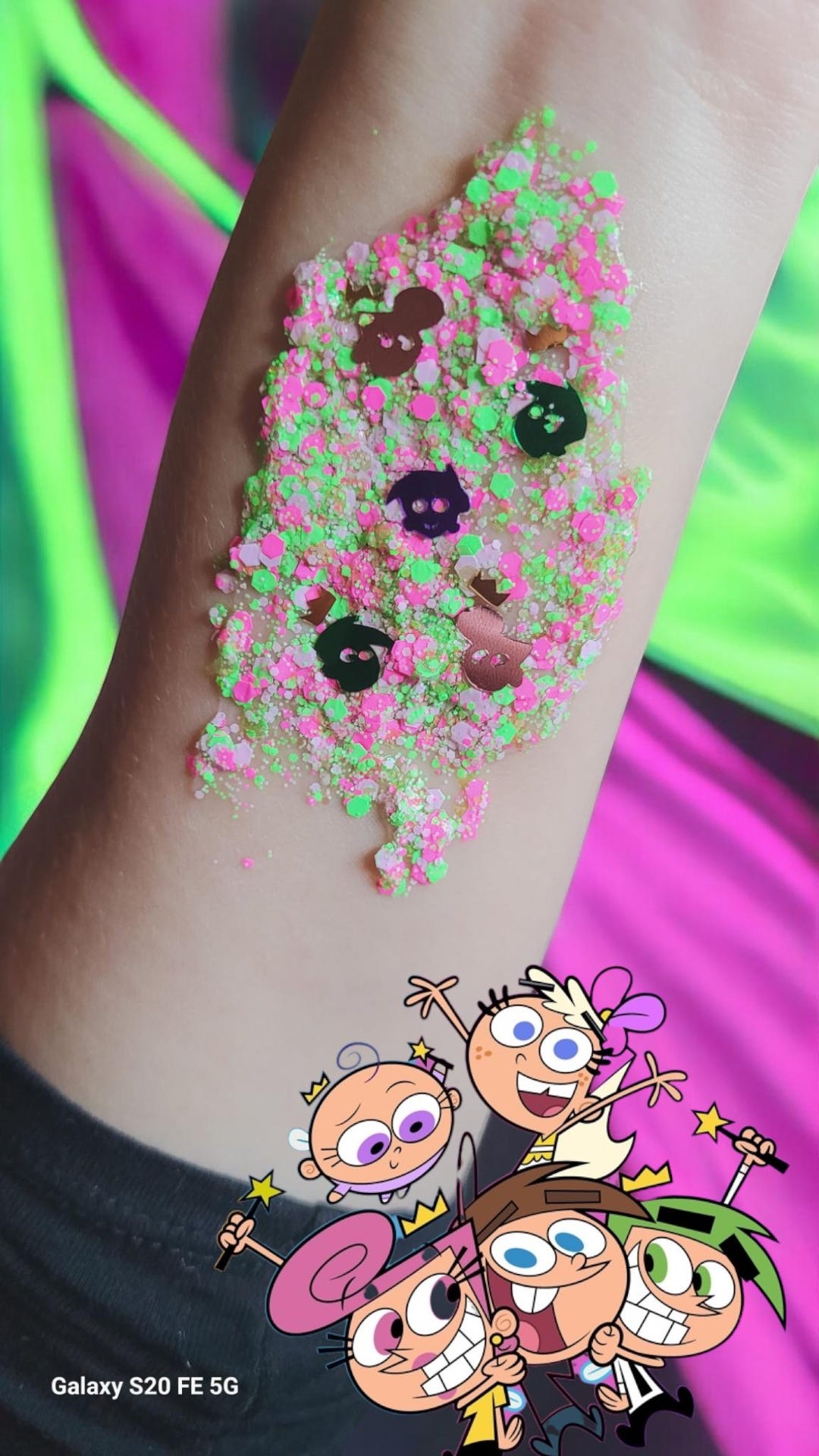 Fairy Odd Parents Hair and Body Glitter Gel in a Neon Pink and Green ...