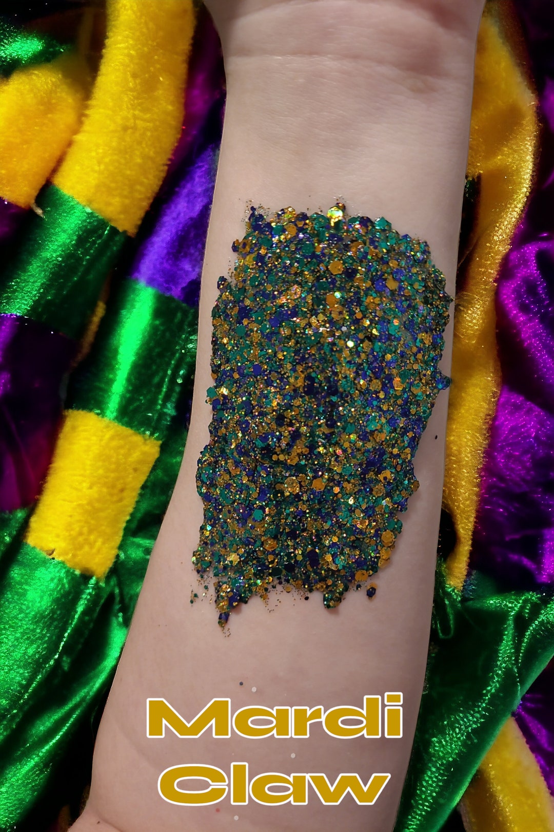 Mardi Claws a Mardi Gras Hair and Glitter Gel With Purple Hunter Green and Gold Glitter With ...