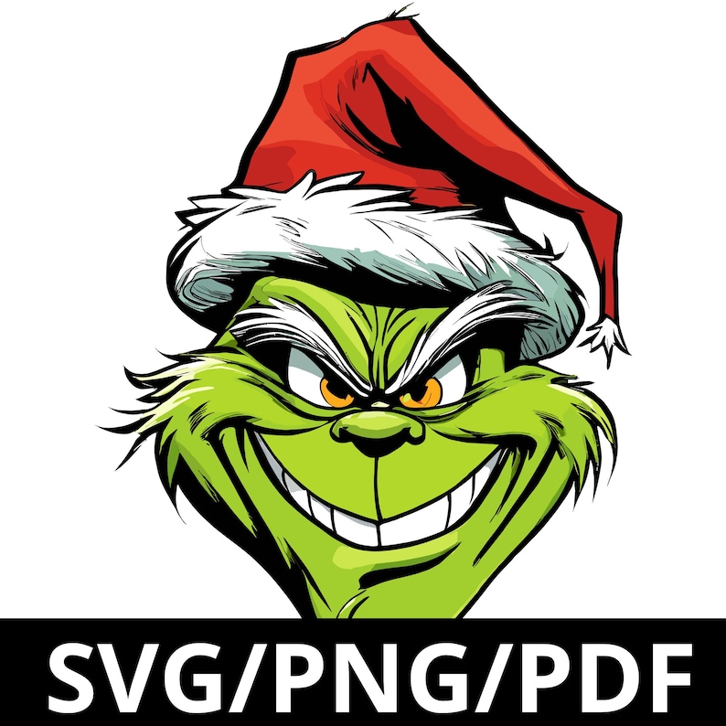 Grinch Face SVG, Christmas Svg, Grinch Face for Cricut, Christmas Svg ...