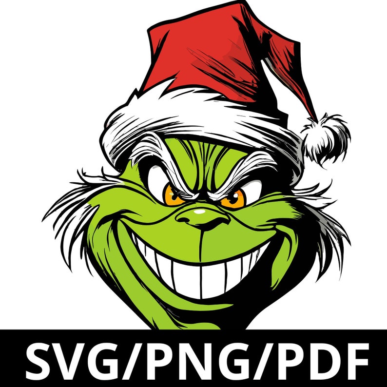 Grinch Face Svg Png Christmas Svg Grinch Face For Cricut Christmas