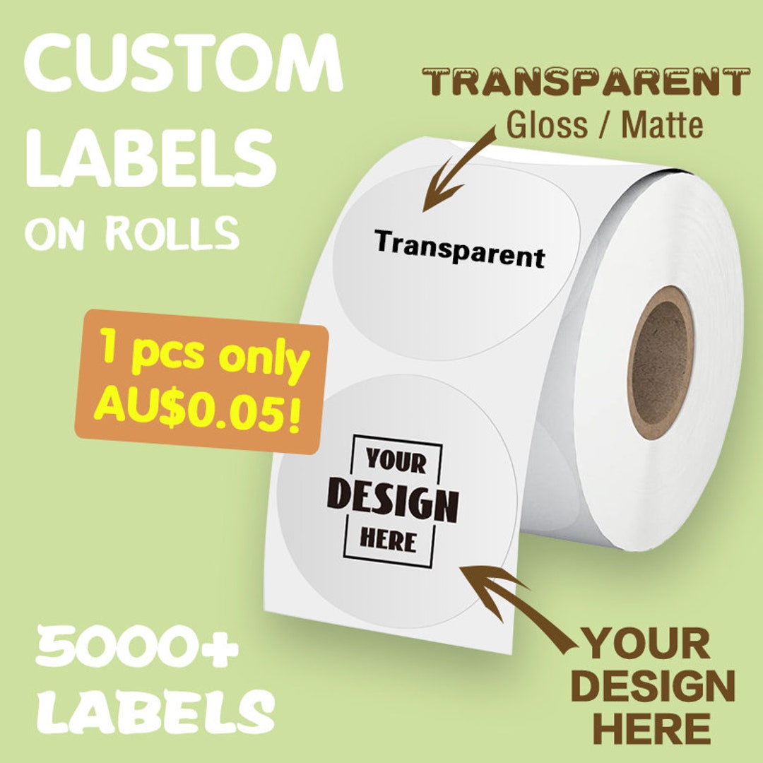 Custom Circle Stickers, Roll Transparent PVC Labels, Gloss or Matte ...