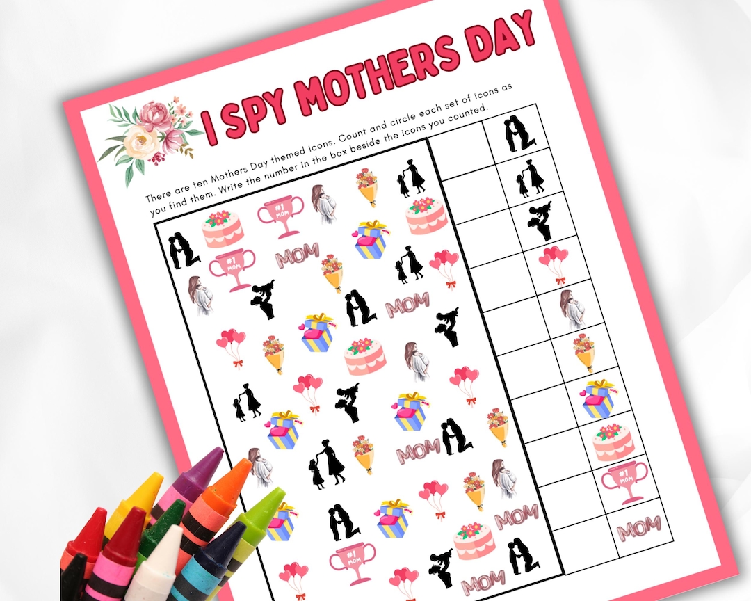 Mothers Day I Spy Game | Printable Activity for Kids | Fun ...