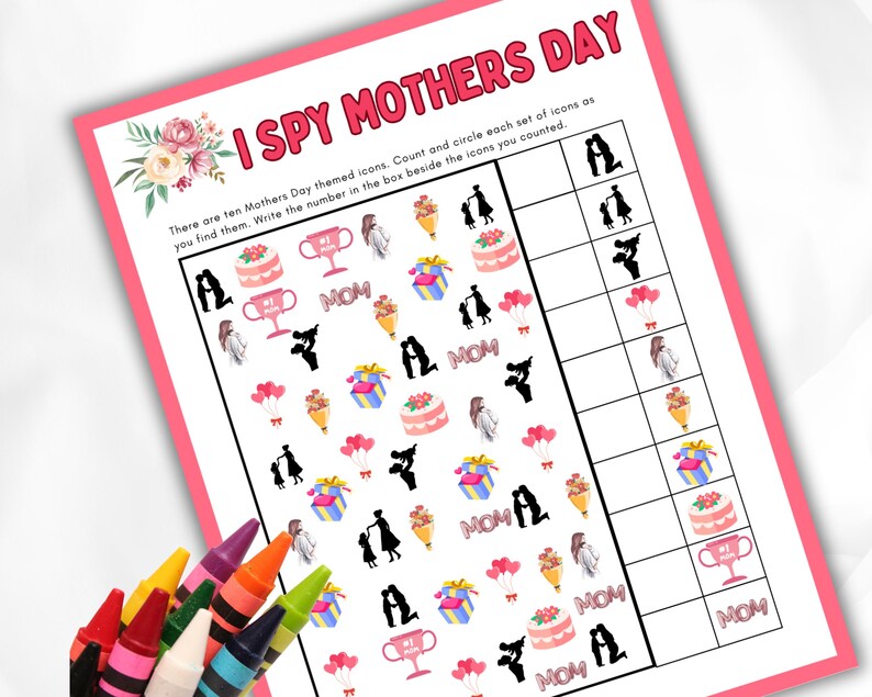 Mothers Day I Spy Game | Printable Activity for Kids | Fun ...