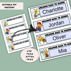 Bees Desktop Name Tag, Busy Bees Nameplate, Desktop Name Plates ...