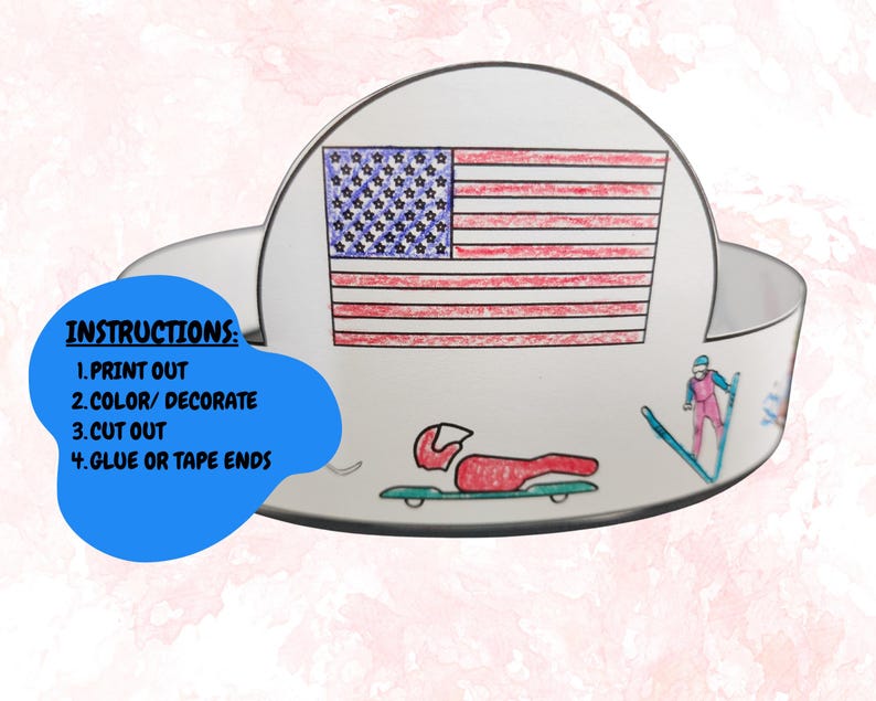 Winter Sports Paper Hat – Printable Crown, 1st Grade Worksheets, Winter ...