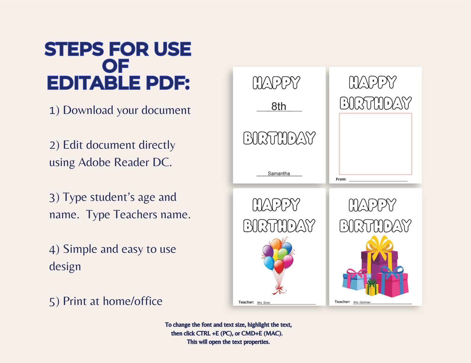 Happy Birthday Student Book, Classmate Coloring Pages, Birthday Book ...