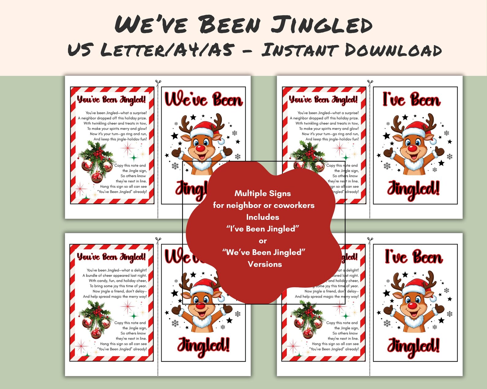 You've Been Jingled! Holiday Game - Office & Neighborhood Editions, We ...