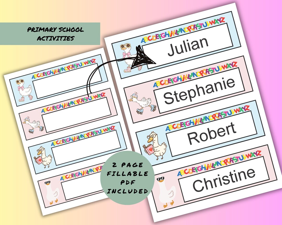Silly Goose Desktop Name Tag, Silly Goose Desktop Name Plate, Classroom ...