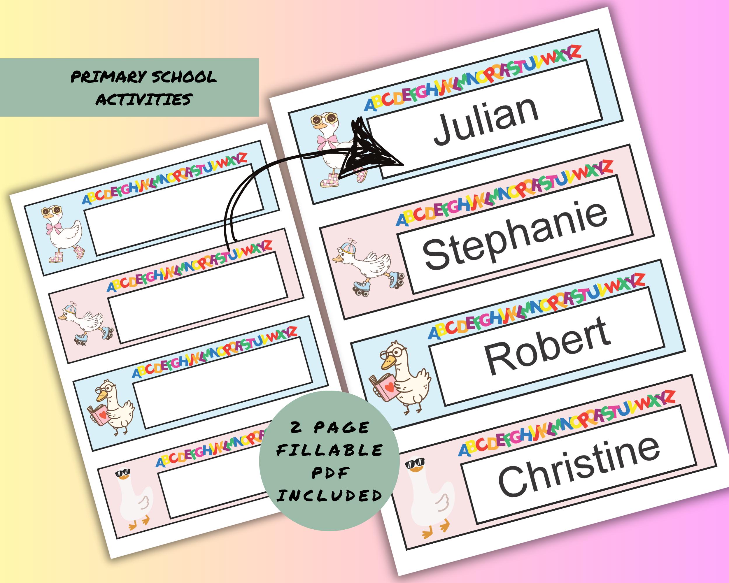 Silly Goose Desktop Name Tag, Silly Goose Desktop Name Plate, Classroom ...