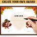 Classroom Award- Thanksgiving Classroom Awards, School Awards for Kids ...
