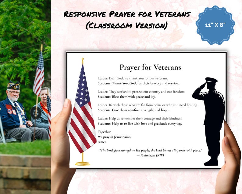 Veterans Day Prayer Cards, Veterans Prayer, Military Memorial, We Will ...