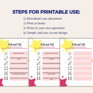 Roll and Tell, Icebreaker Dice Game, Teambuilding, Getting to Know You ...
