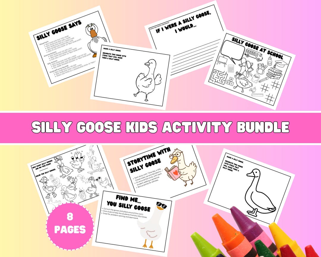 Silly Goose Kids Activity Bundle, Silly Goose Says, Silly Goose Find Me ...