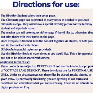 Happy Birthday Student Book, Classmate Coloring Pages, Birthday Book ...