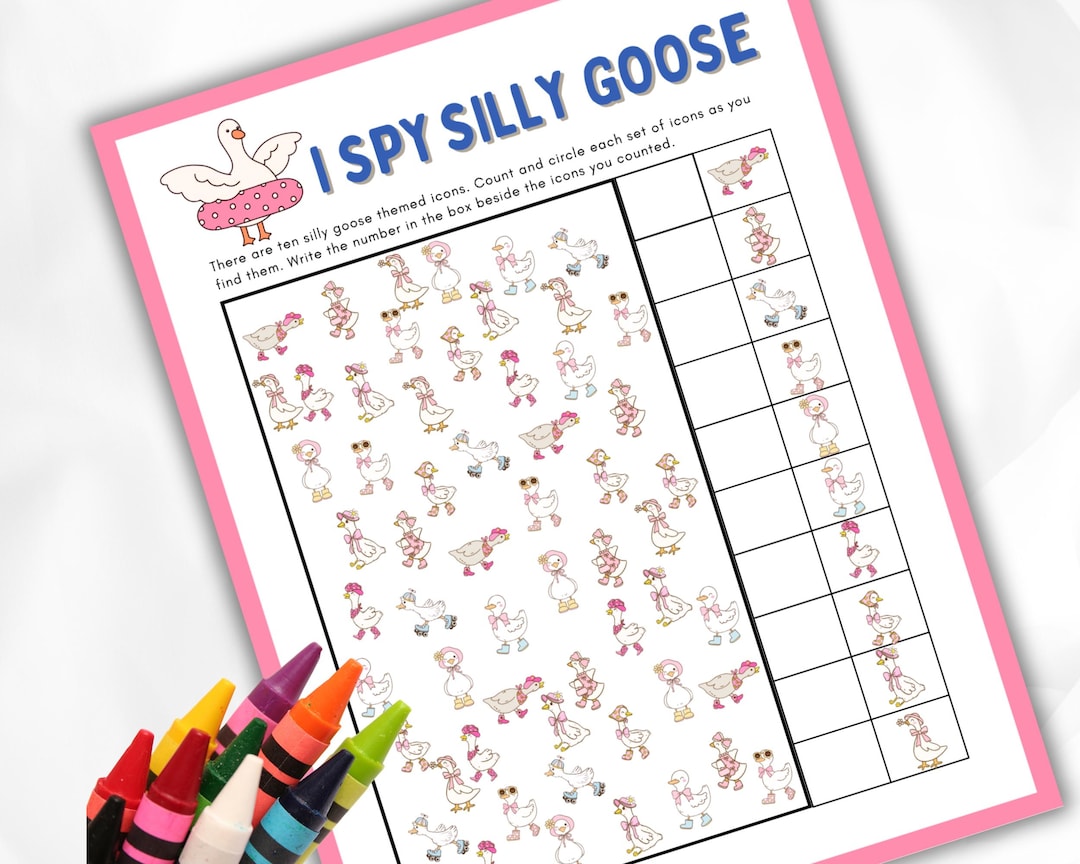 Silly Goose I Spy Game | Printable Activity for Kids | Fun ...