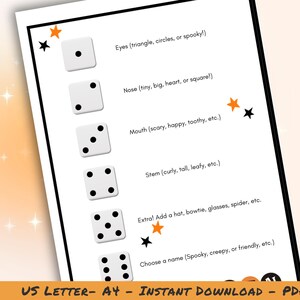 Roll-a-pumpkin Dice Game – Printable Halloween Activity, Halloween ...