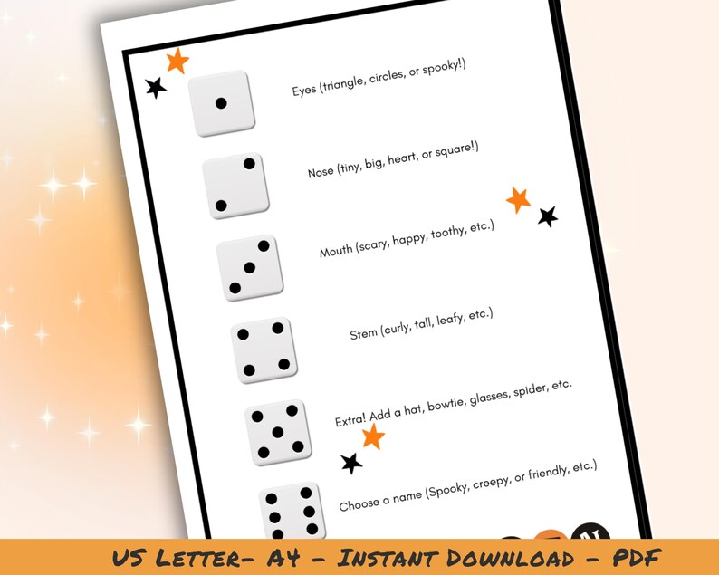 Roll-a-pumpkin Dice Game – Printable Halloween Activity, Halloween ...