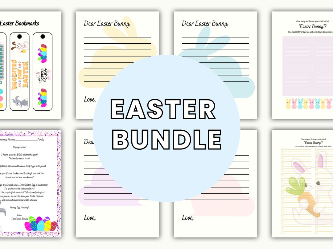Easter Bunny Letter, Easter Golden Egg, Easter Game,easter Bookmarks ...